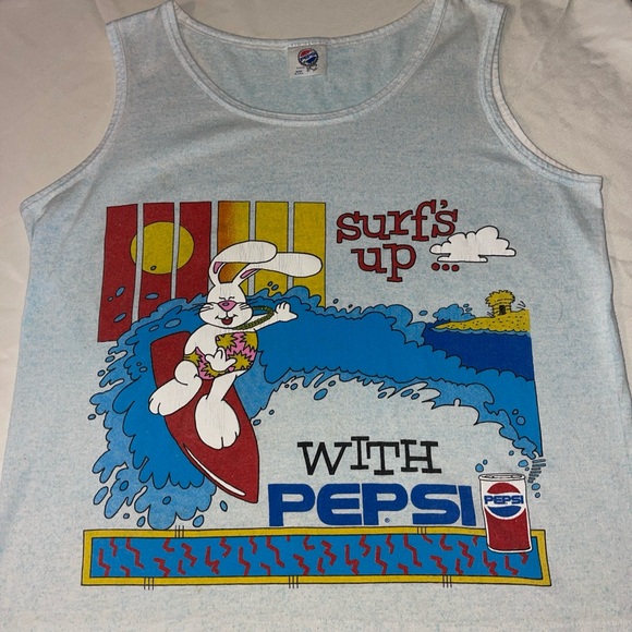 Pepsi | Tops | Surfs Up With Pepsi Vintage One Size Fits All Tank Top ...